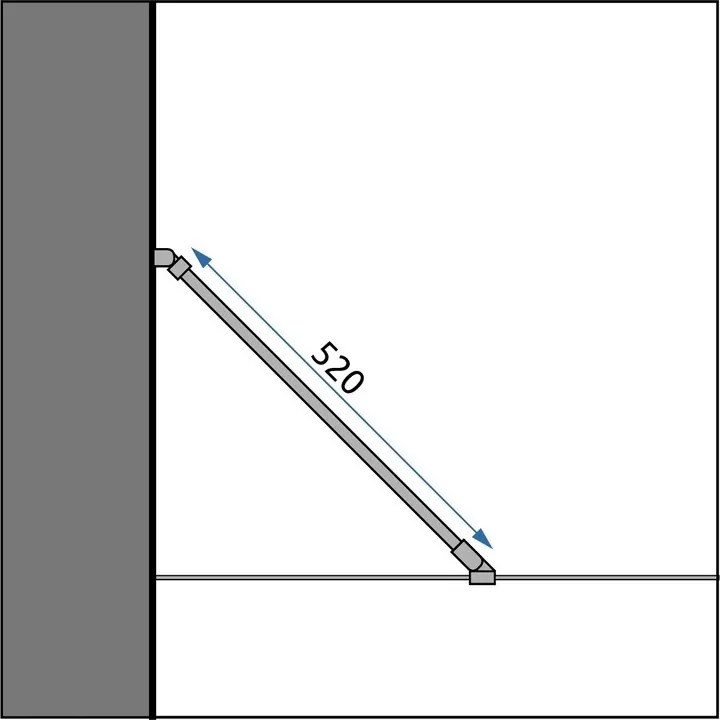 Rea Rapid, pevná stěna pro sprchový kout Rapid 800 x 1900 cm, 6mm čiré sklo, chromový profil, REA-K5608