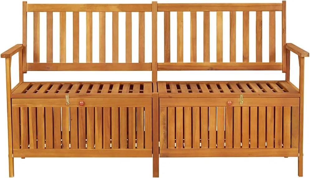 Úložná lavice 148 cm masivní akáciové dřevo 316743