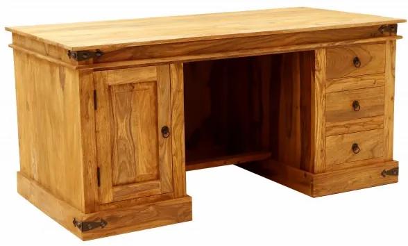Indický nábytek - Psací stůl Jali 160x80x76 z indického masivu palisandr Only stain