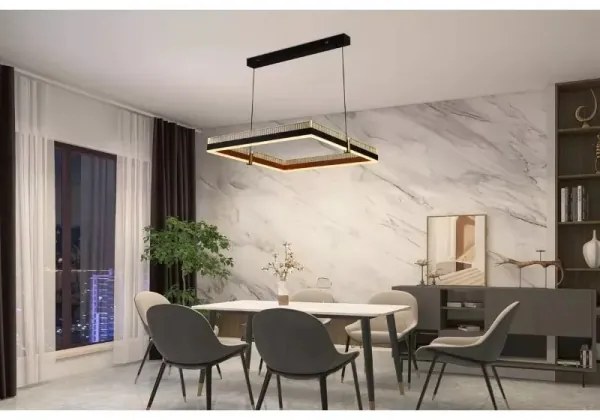 LED Stmívatelný lustr na lanku LED/100W/230V 3000-6500K + dálkové ovládání