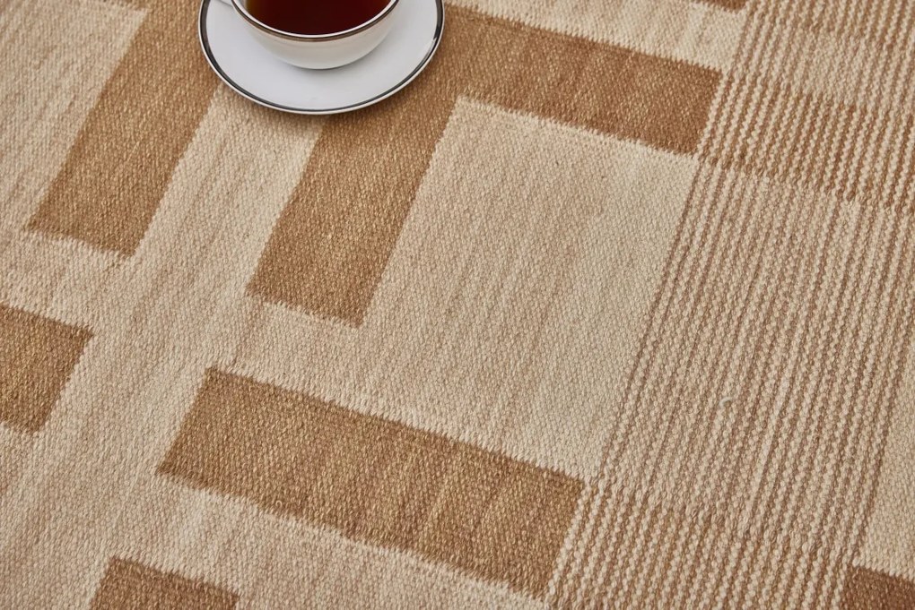 Diamond Carpets India, Ručně vázaný kusový koberec Leonidas DESP P124 Beige Mix, 240x300, béžová, hnědá, chodba / předsíň