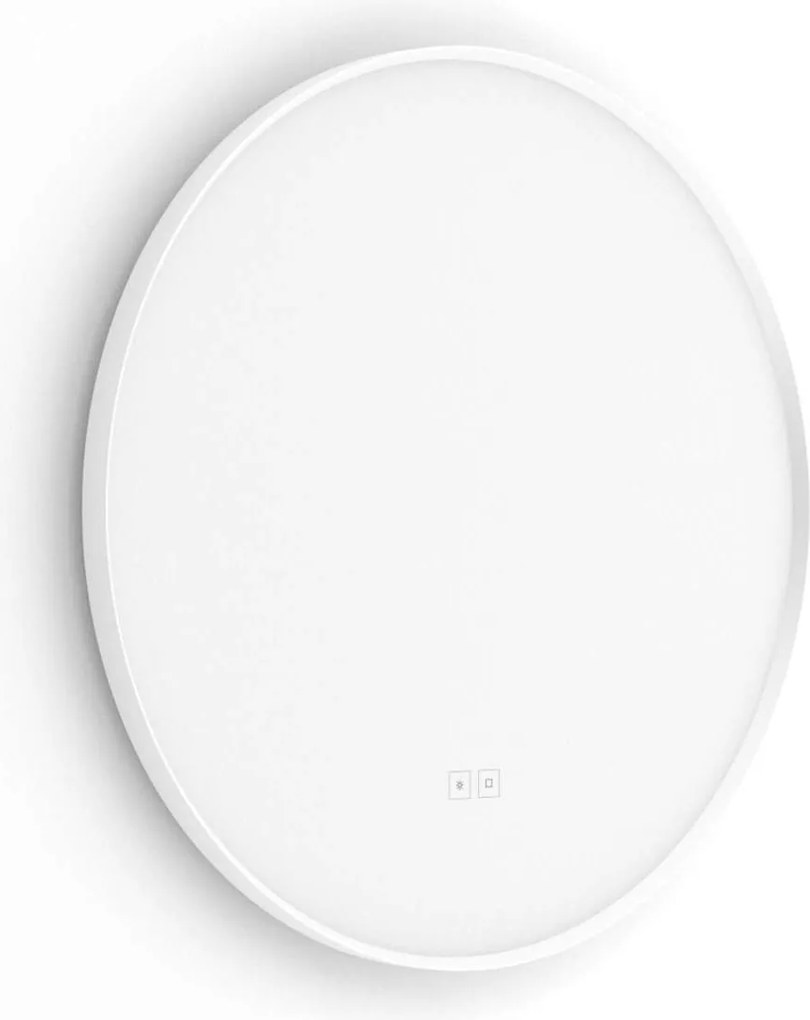 Nimco - Zrcadlo s LED osvětlením, průměr 60 cm, dvěma dotykovými senzory, bílá ZPB 61000RVX-05