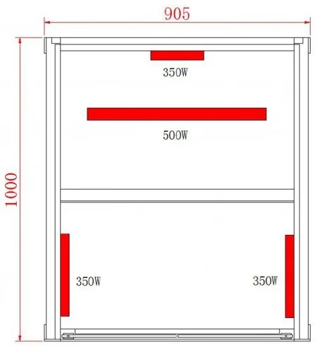 NIKIDO - S Infrasauna RUBY 1 (F20090) 900x100x195