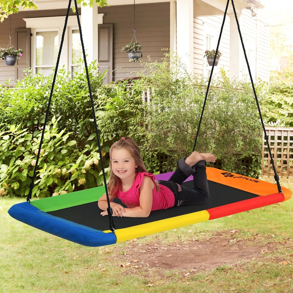 Costway 100-180 cm houpačka na strom, houpačka pro děti, houpačka do hnízda