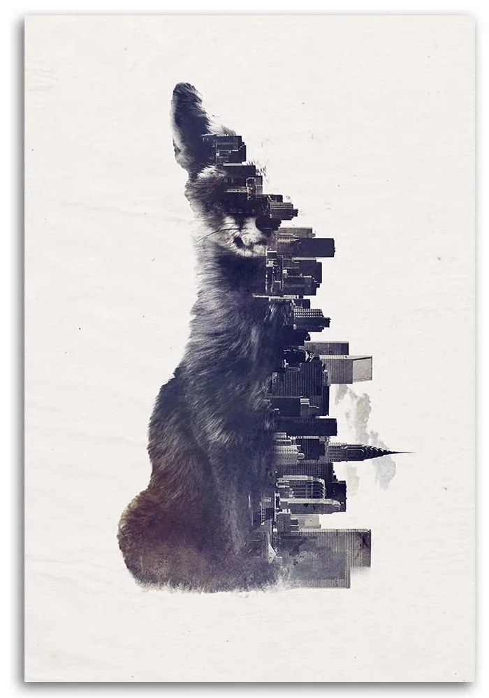 Gario Obraz na plátně Liška ve městě - Robert Farkas Rozměry: 40 x 60 cm