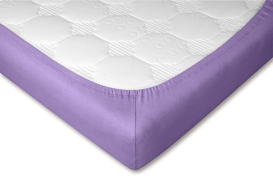 DADKA Jersey prostěradlo fialové Rozměr 60x120x10 dětské