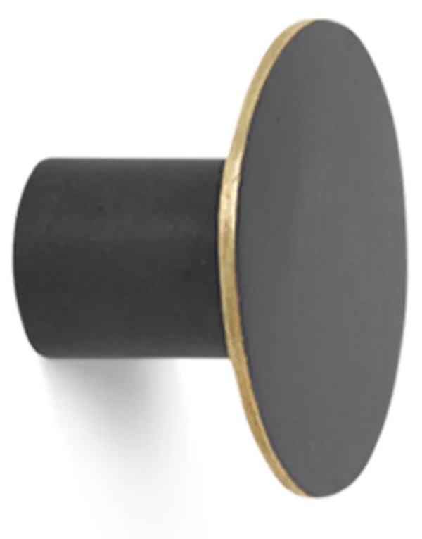 Ferm Living designové nástěnné věšáky Hook Black Brass Small