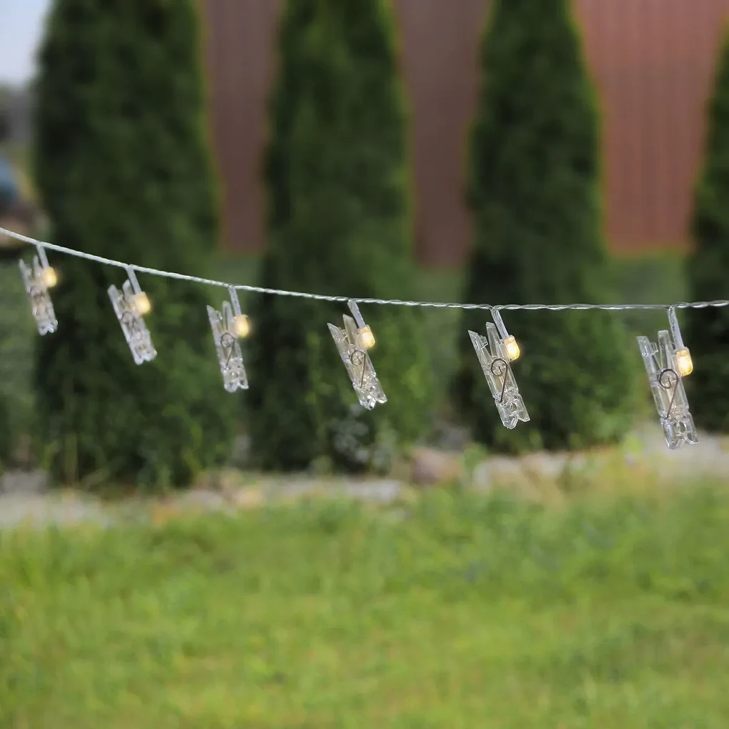 DecoKing Světelný řetěz na fotografie teplá bílá, 20 LED | BIANO
