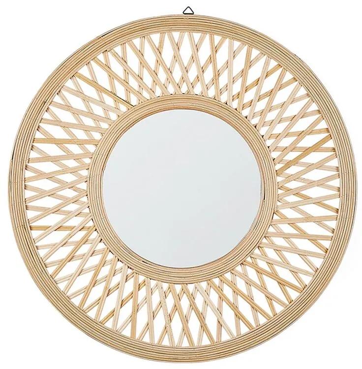 Nástěnné zrcadlo Bertil (světlé dřevo). 1077863