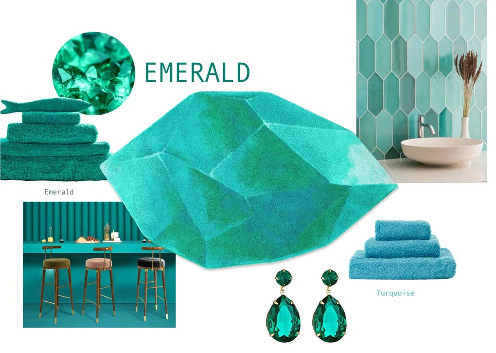 Abyss & Habidecor Luxusní tyrkysová koupelnová předložka EMERALD