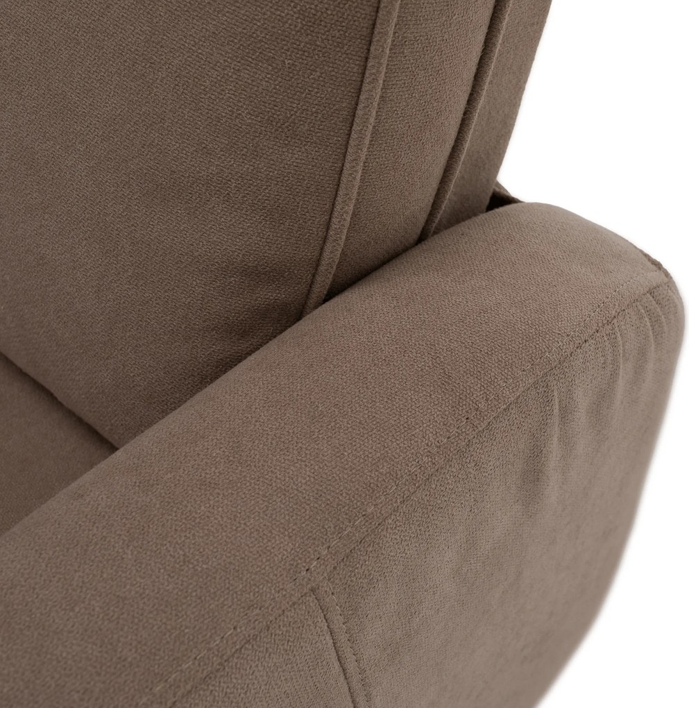 Relaxační otočné křeslo, šedohnědá Taupe, MEKENZI