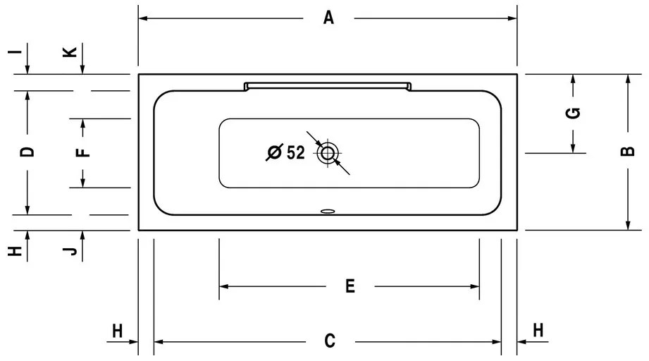 Duravit DuraStyle - vana, 160x70 cm, levá 700292000000000