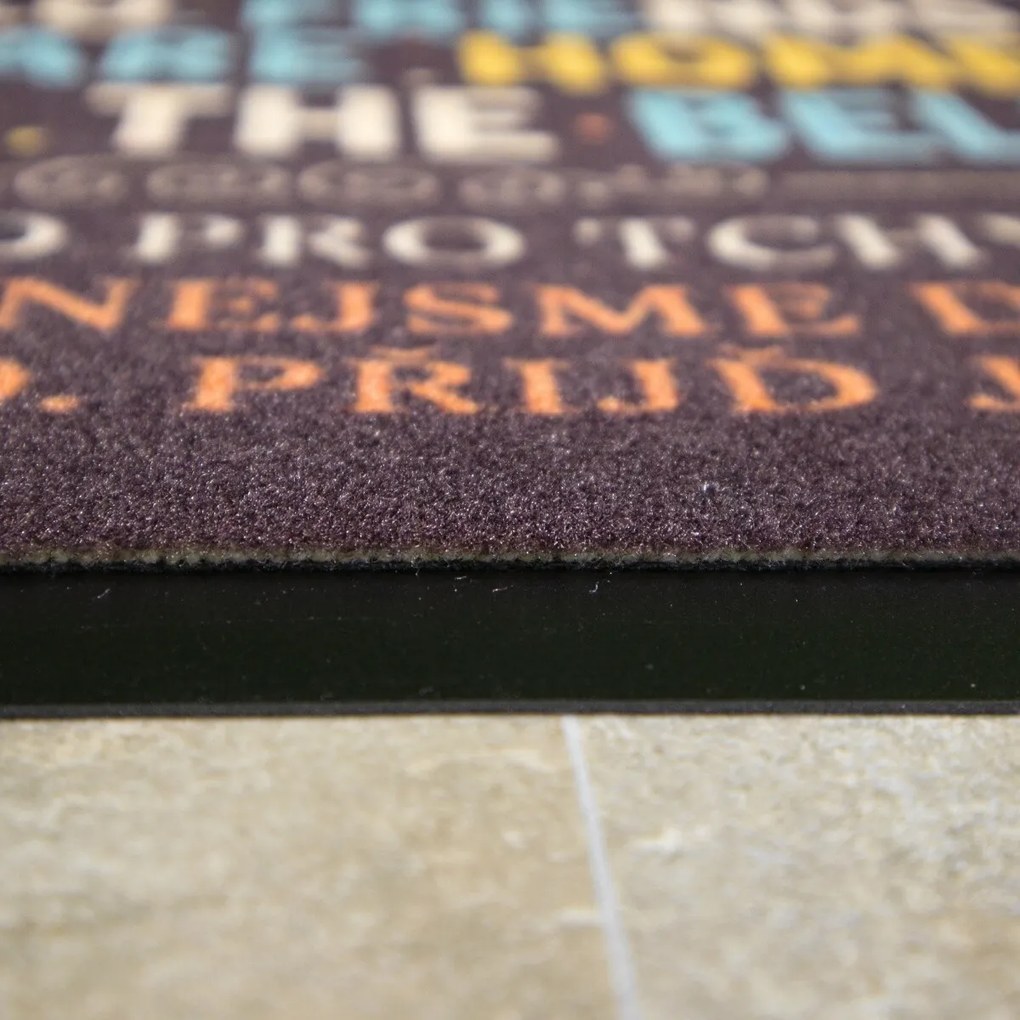 Mercury Flooring, Rohožka HELLO FRIENDS 40x60 cm - na ven i na doma, 40x60, šedá