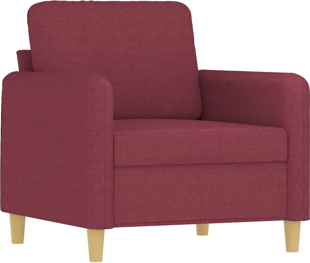 4dílná sedací souprava s poduškami vínová textil 3202068