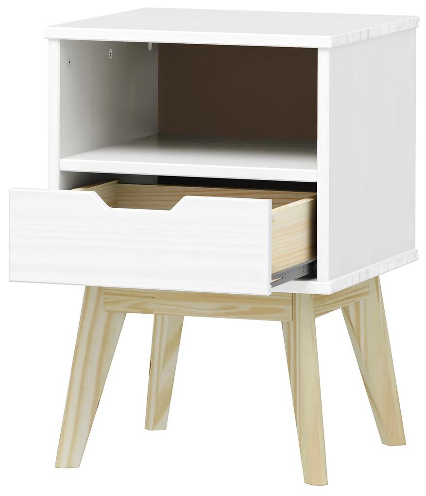 IDEA Noční stolek 1 zásuvka BONITO bílý lak