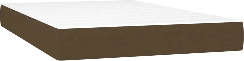 Box spring postel s matrací tmavě hnědá 120x200 cm textil 3140524