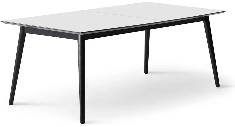 Bílo-černý rozkládací jídelní stůl s bílou deskou 100x210 cm Meza – Hammel Furniture