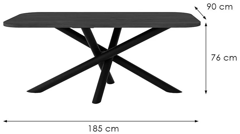 Stůl Oslo 185x90 cm jasan Portland