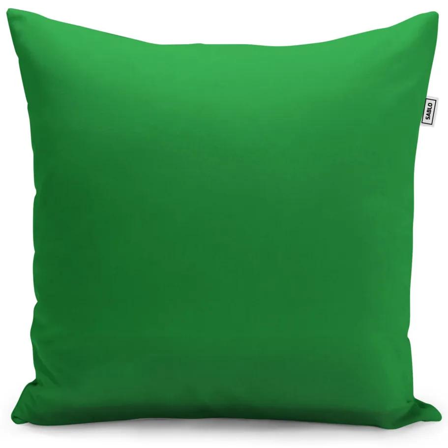 Polštář SABLIO - Tmavě zelená 50x50 cm