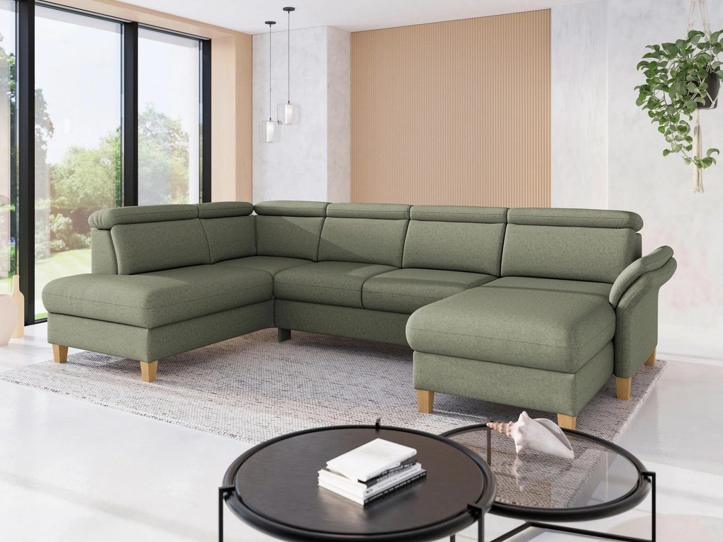 XXXLutz SEDACÍ SOUPRAVA, textil, olivově zelená Sit & More - Sedací soupravy - 00014402576J
