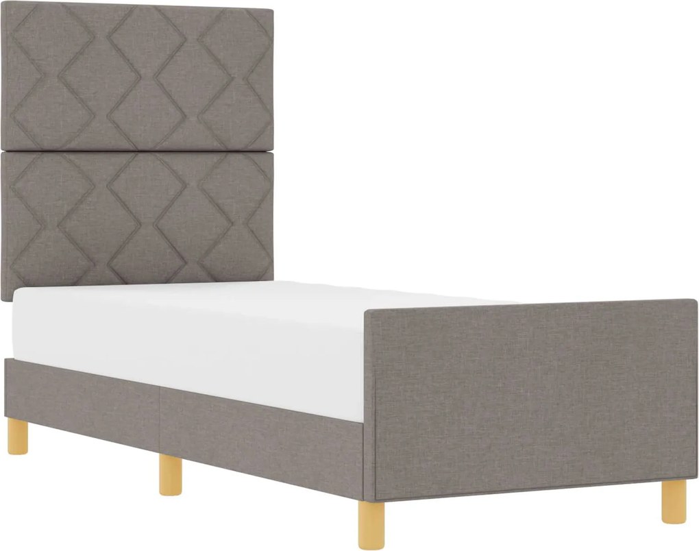 Rám postele s čelo Taupe 80 x 200 cm textil 3344764