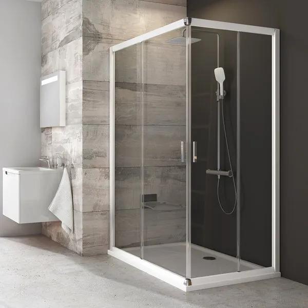 Ravak - Sprchové dveře Blix BLRV2K-100 - bílá, transparentní sklo