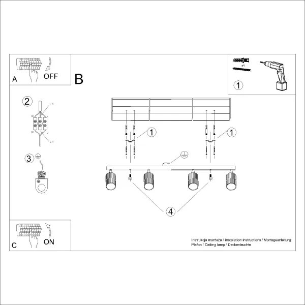 Brilagi - LED Bodové svítidlo CRESTO 4xGU10/10W/230V krémová