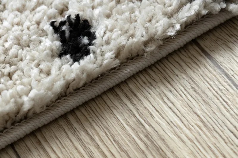 Dywany Łuszczów, Běhoun Berber Tetuan B751 cream, 60x200, bílá, obývací pokoj