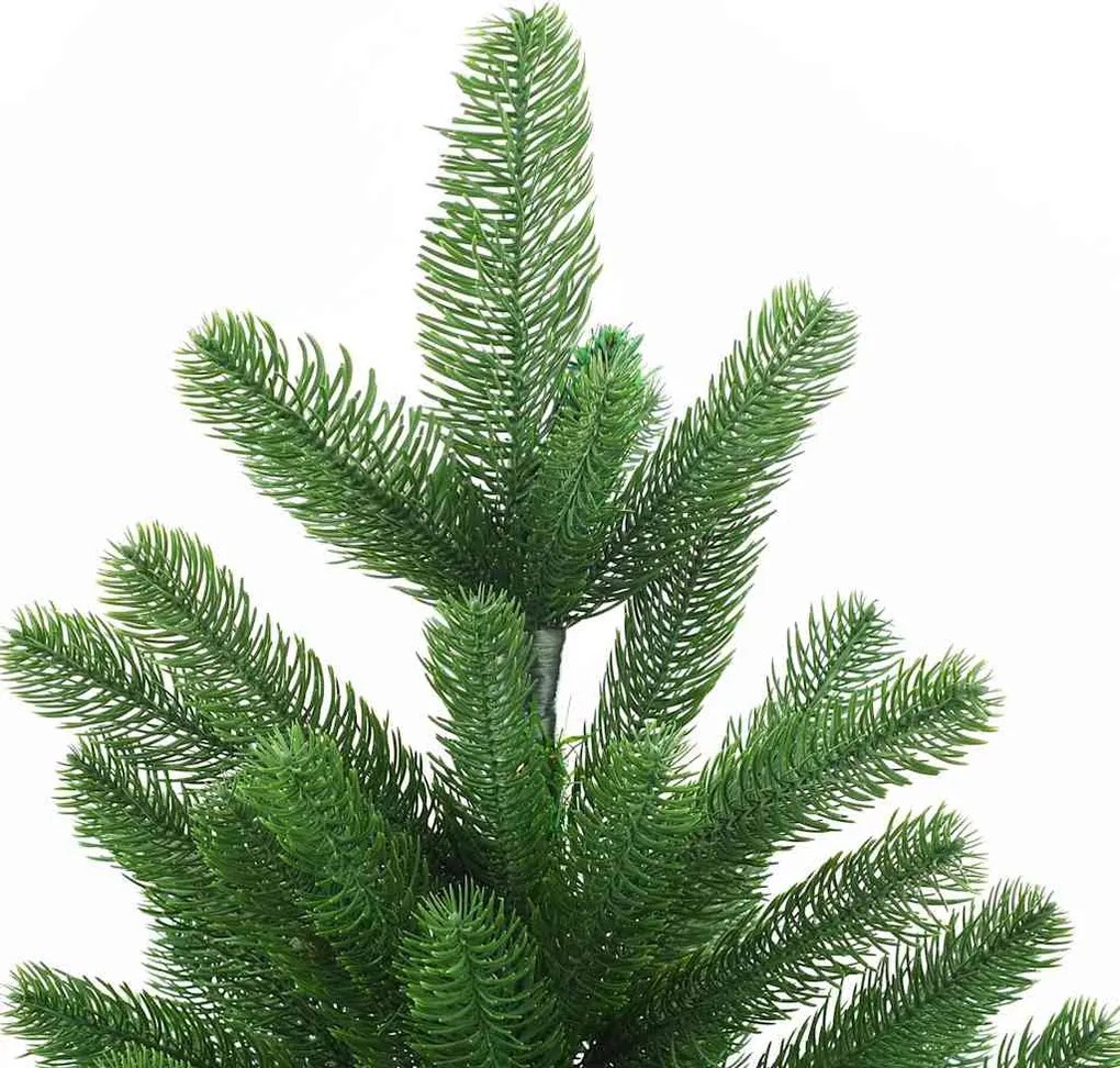 Umělý vánoční stromek s LED a sadou koulí 150 cm zelený 3077640