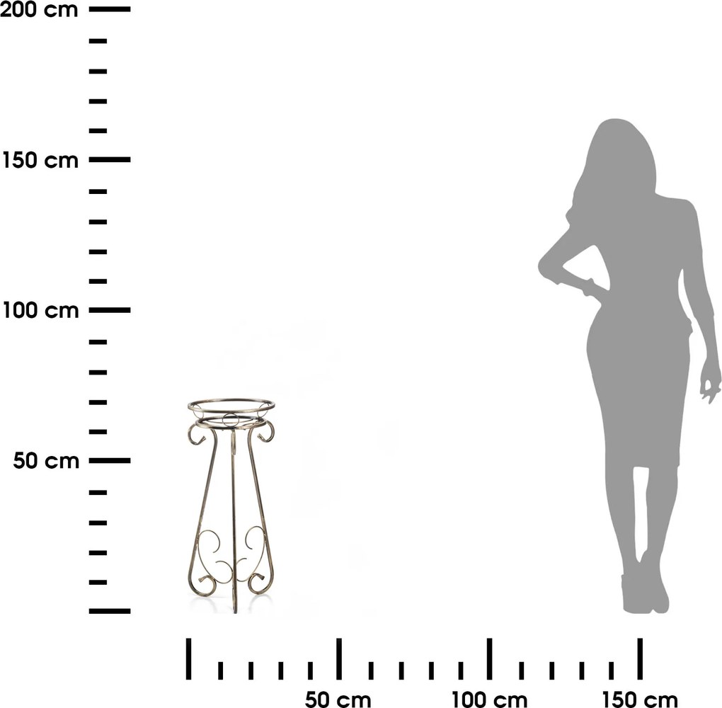 STOJAN NA KVĚTINÁČ FIORINA 66X30 CM ZLATÁ