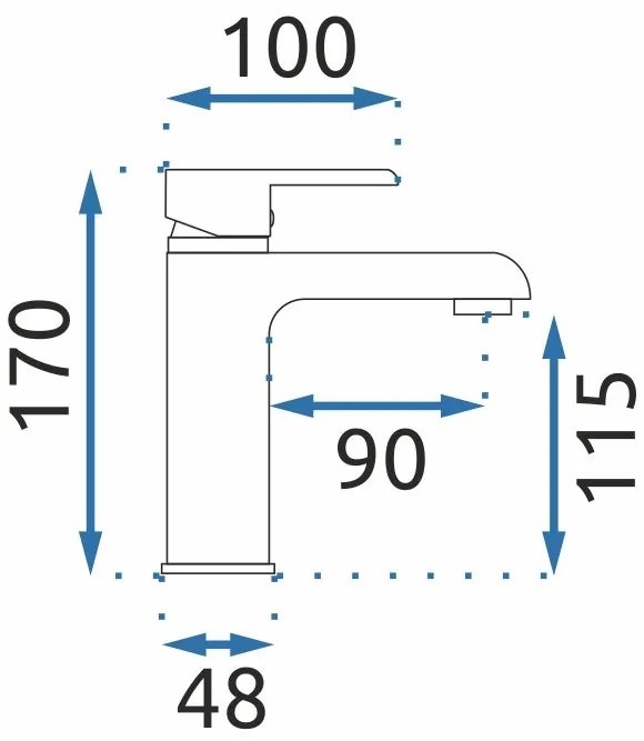 Umyvadlová baterie REA BLOOM nízká bílá/chrom