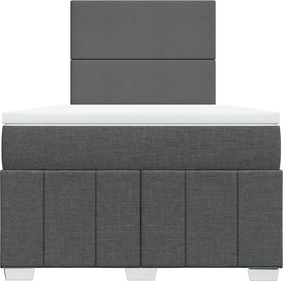 Box spring postel s matrací tmavě šedá 120x190 cm textil 3291601