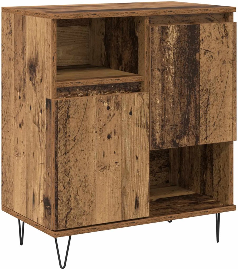 Servírovací skříň 3 ks Staré dřevo 60 x 35 x 70 cm 3394563