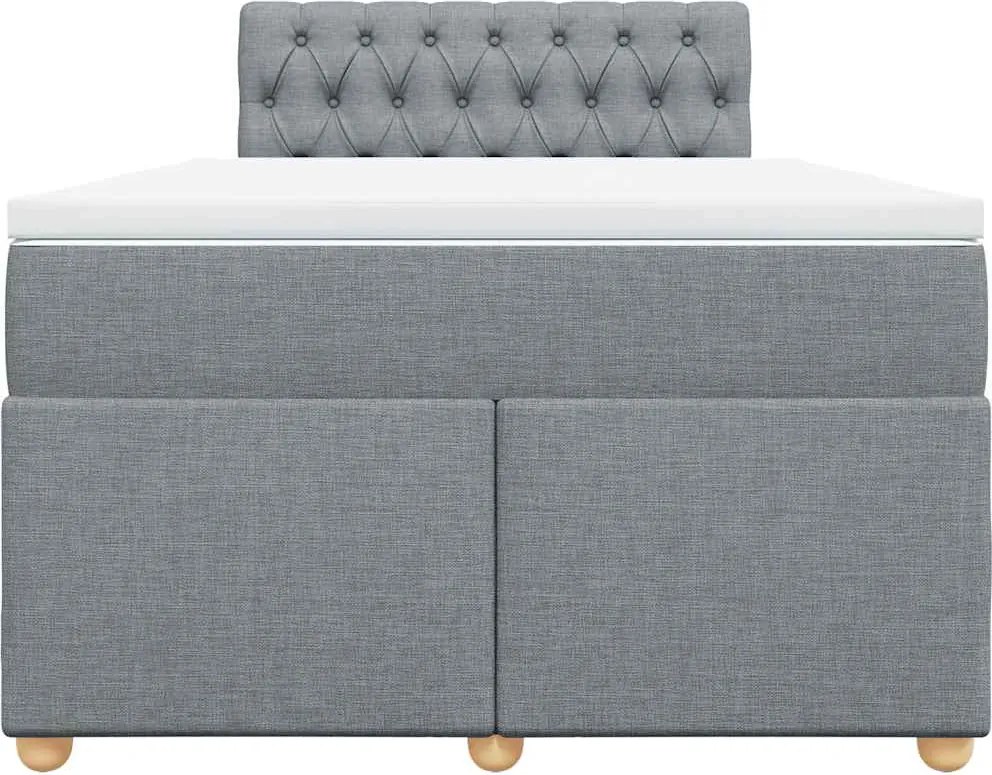 Box spring postel s matrací světle šedá 120x190 cm textil 3286626