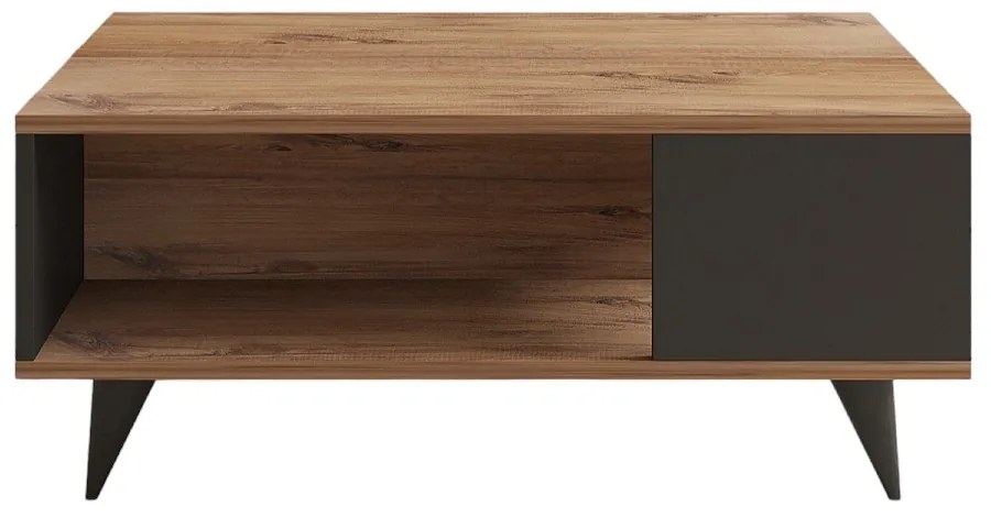 Designový konferenční stolek Quasar 90 cm ořech / černý