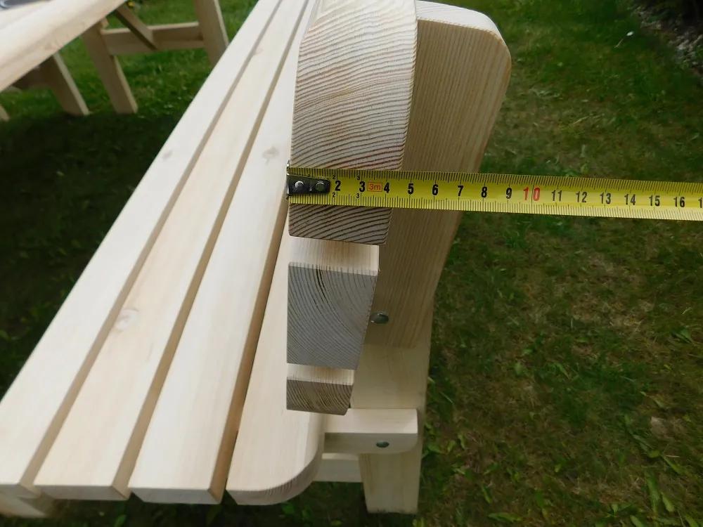 Krajča Zahradní dřevěná sestava Gabriela (3 díly) 150 cm Povrchová úprava: Dub světlý, Materiál: Dub