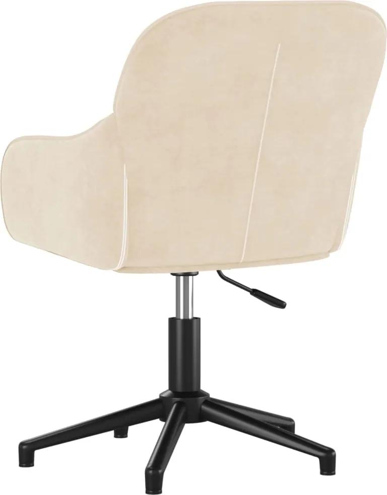vidaXL Otočné jídelní židle 2 ks samet [3103386] Barva: Černá