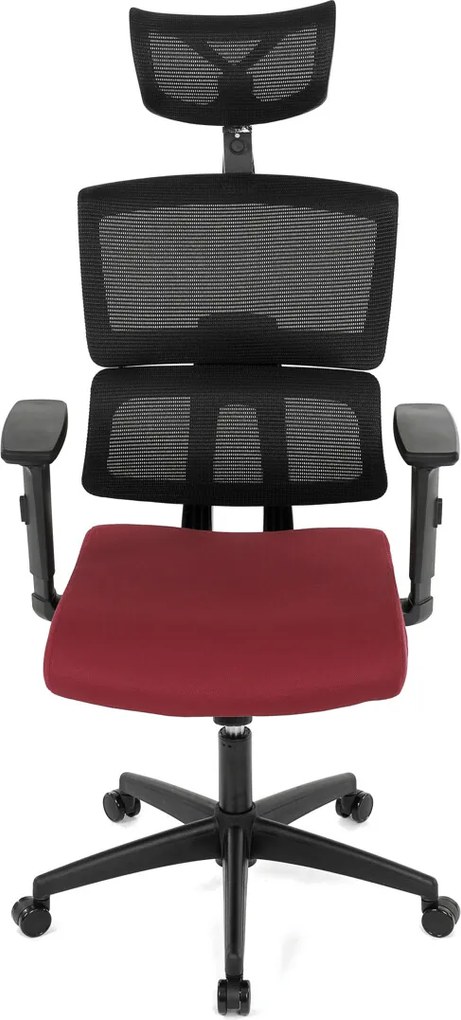 Ergonomická kancelářská židle MERANO - červená síťovina
