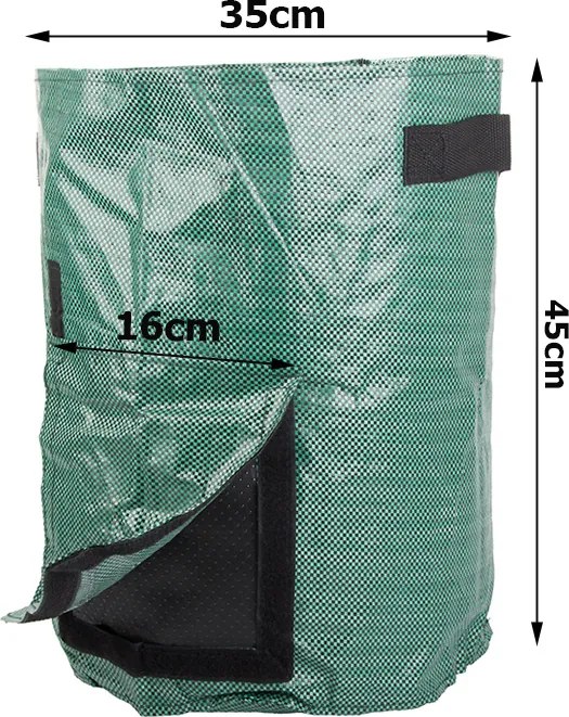 Zahradní pytlový květináč na pěstování zeleniny a výsadbu brambor, 43 l, divodv