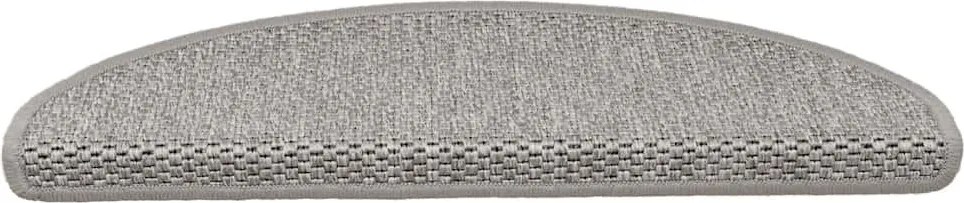 Samolepicí rohože na schody Sisal-Look 30 ks 65x21x4cm Stříbrná 3365871