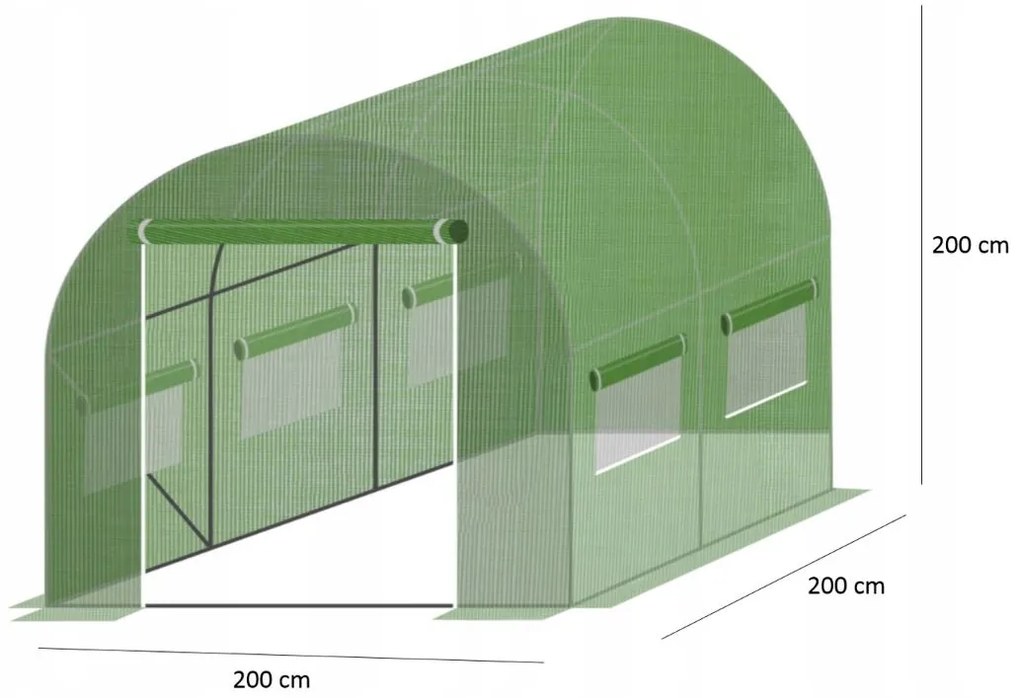 Foxigy Zahradní fóliovník 2x2m s UV filtrem STANDARD