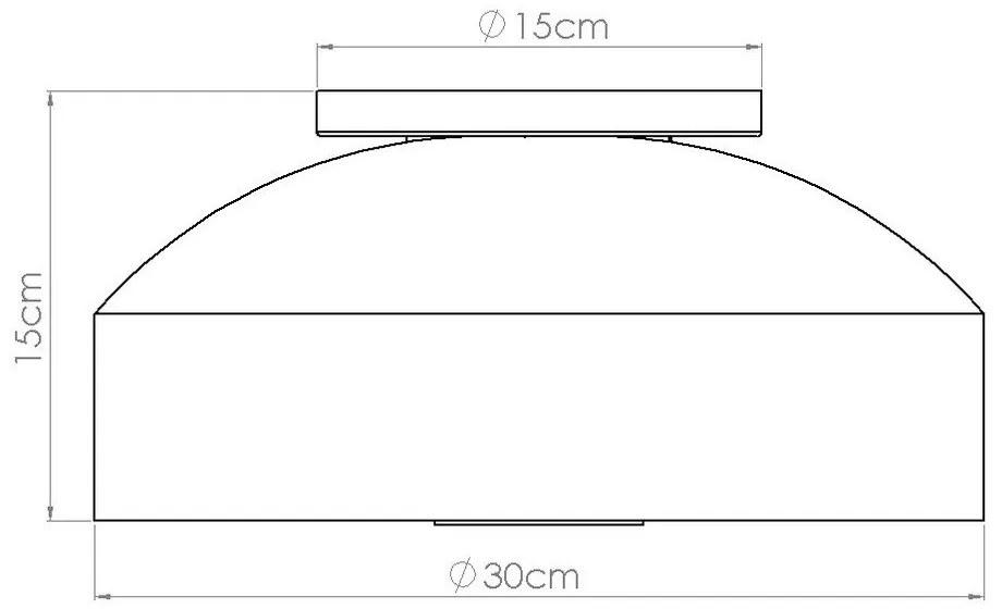 Černé stropní svítidlo ø 30 cm Blacko – Sollux