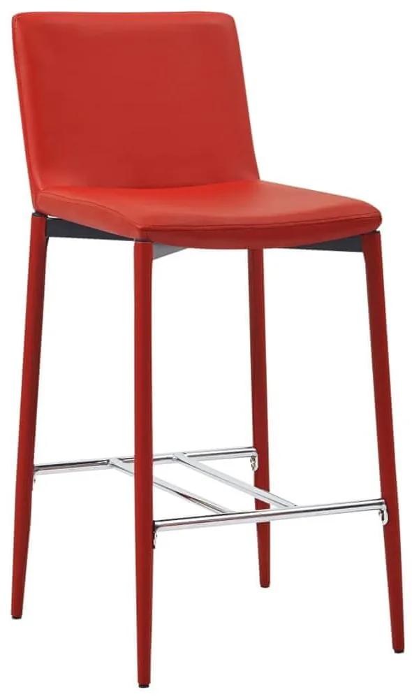 Petromila Barové stoličky 4 ks červené umělá kůže