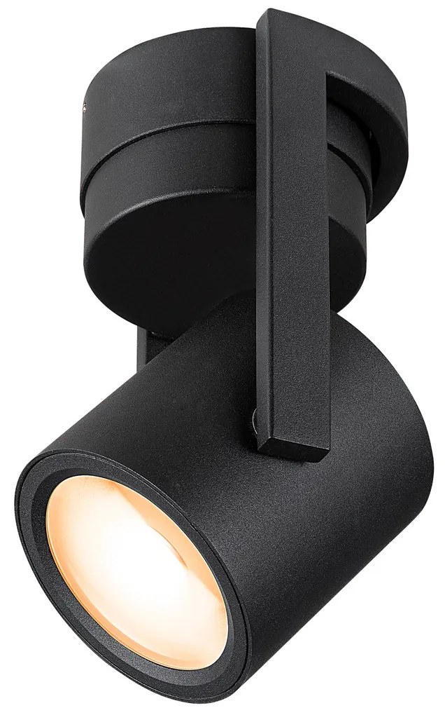 SLV 1004664 Oculus, černé nástěnné/stropní svítidlo, LED 10,5W 2000-3000K, průměr 9cm