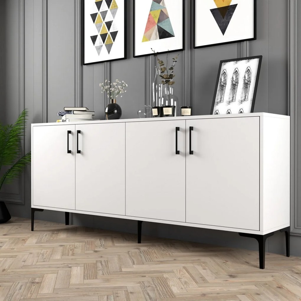 Komoda Kiev 180 cm bílá