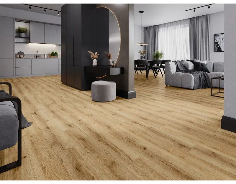 Mexen Beaver Creek, vinylová podlaha 1227 x 187 mm LVT Dryback 2,5 mm, PVC podklad, 4stranná V-drážka, dub, F1302-1227-187-255-4V1-01
