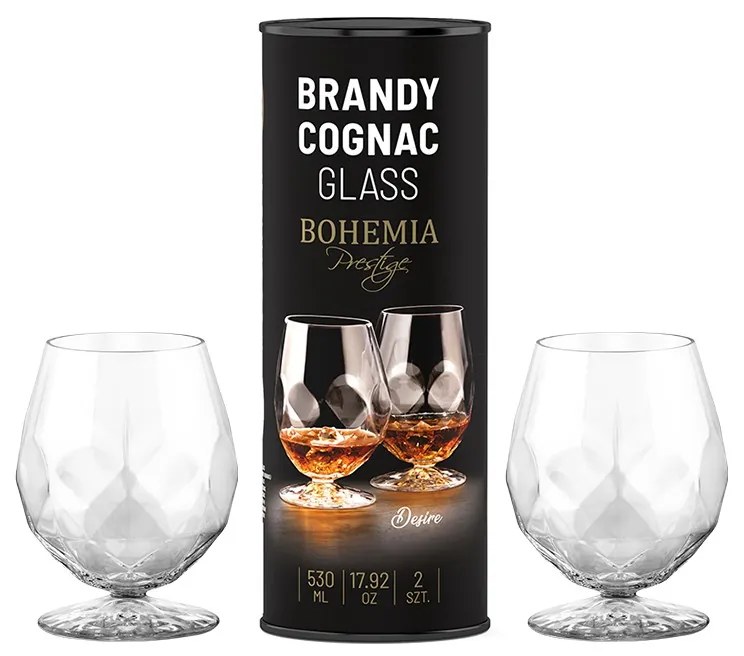 BOHEMIA PRESTIGE DESIRE SKLENICE NA KONEK V TUBĚ 530 ML SADA 2KS