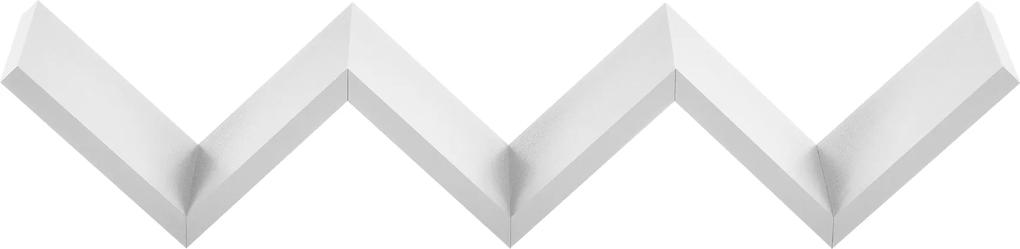 [en.casa]® Designová police na zeď - bílá - model 8