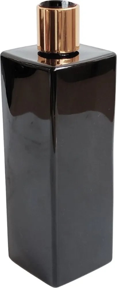 Dávkovač na mýdlo 500 ml černý s černo-zlatým DISC TOP LUNA