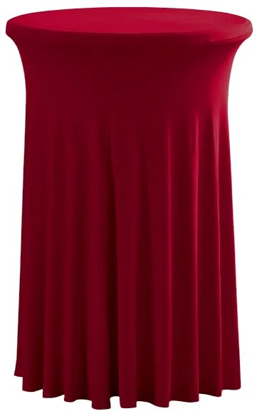 Elastický ubrus SKIRTING na koktejlový bistro stůl 80 cm VÍCE BAREV Barva ubrusu: VÍNOVÁ / CLARET